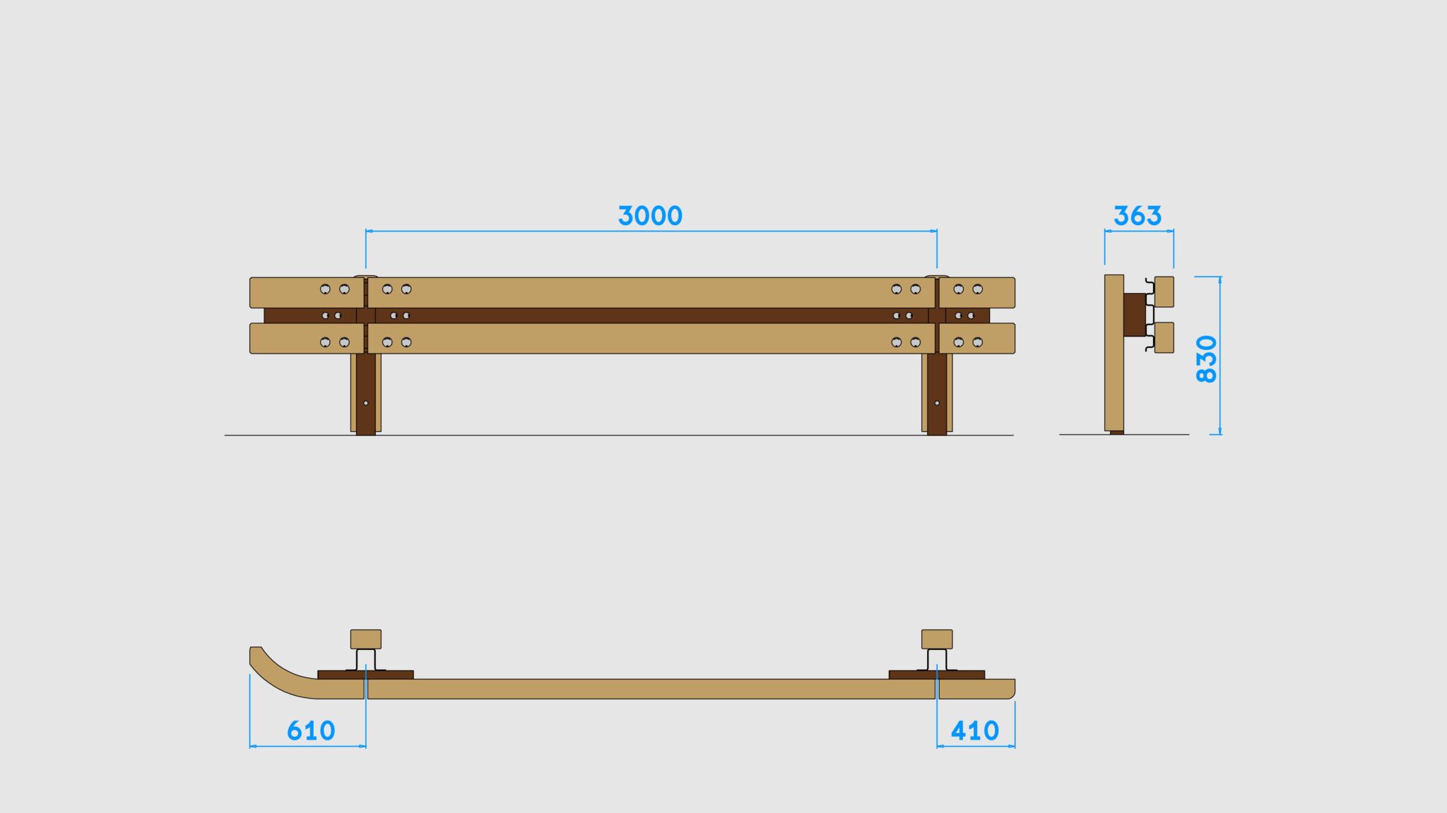 H1BL-01 Timber Crash Rated Barrier | Urban Fencing