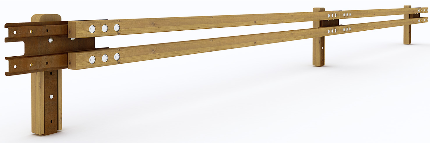 N2BL-02 Timber Crash Rated Barrier | Urban Fencing