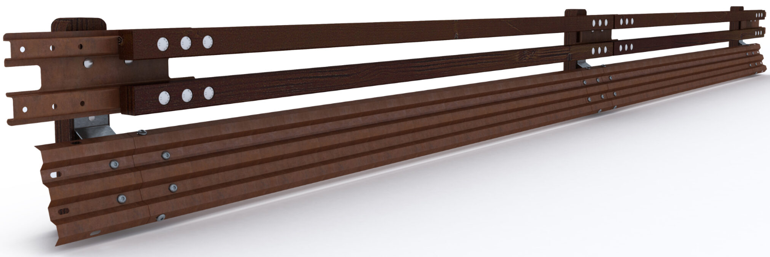 N2BL-02 Timber Crash Rated Barrier With RiderPro-MRS-04